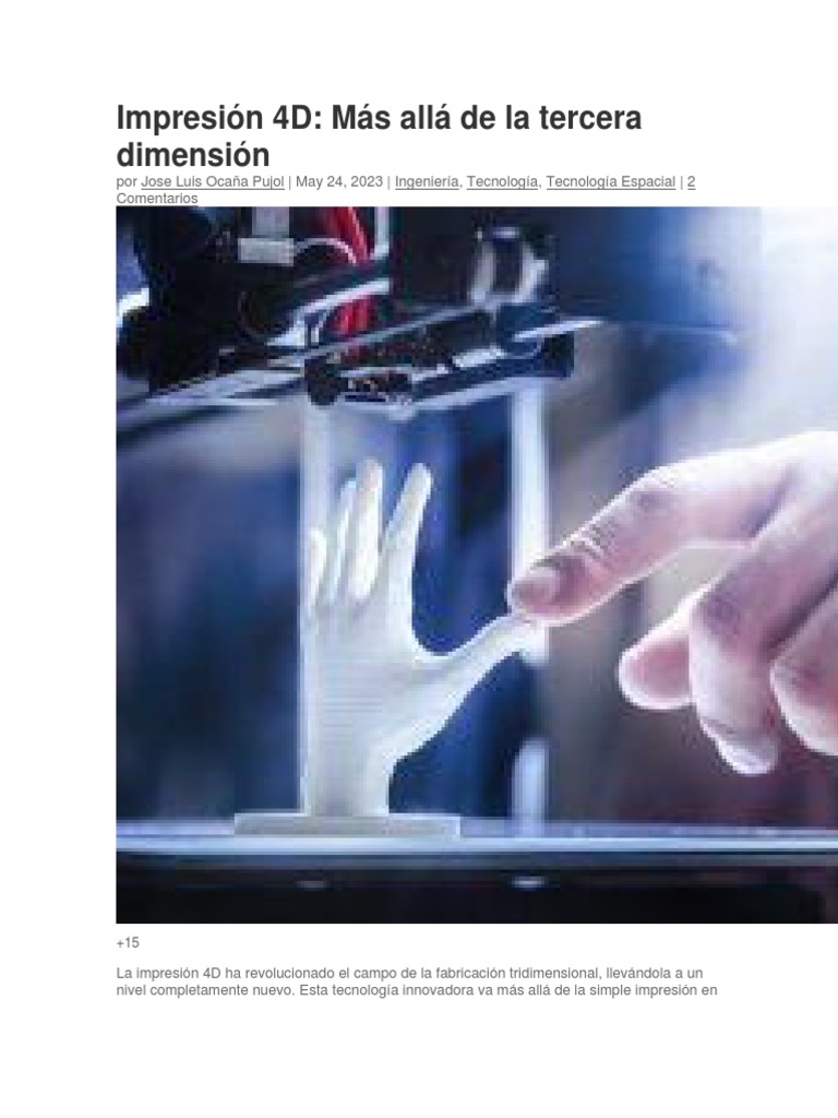 Impresión 4D | PDF | Robot | Robótica