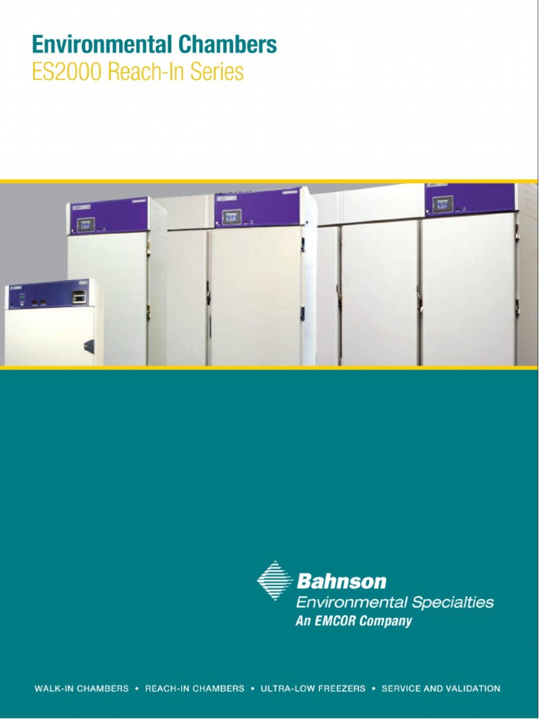 ES2000 Reach in ICH Stability Chambers Brochure | PDF
