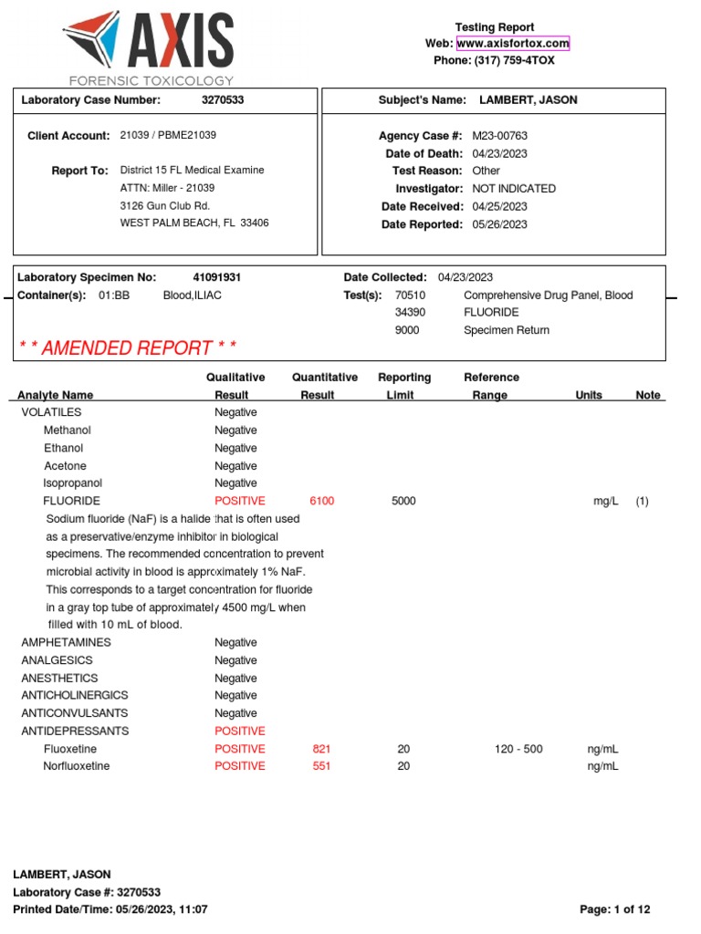 Lambert Toxicology Report | PDF | Functional Group | Medicinal Chemistry