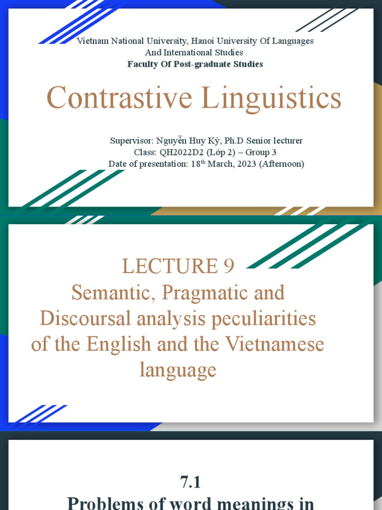 Semantic Relations in English and Vietnamese | PDF | Interpretation ...
