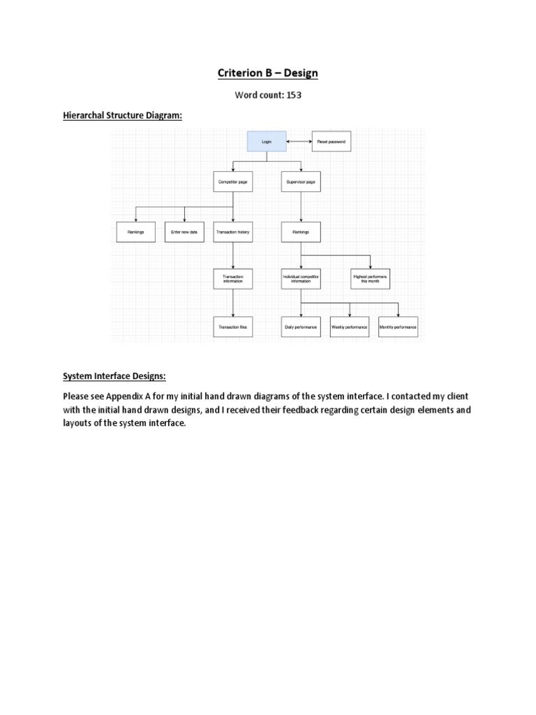 Crit B Design | PDF | User (Computing) | Database Transaction