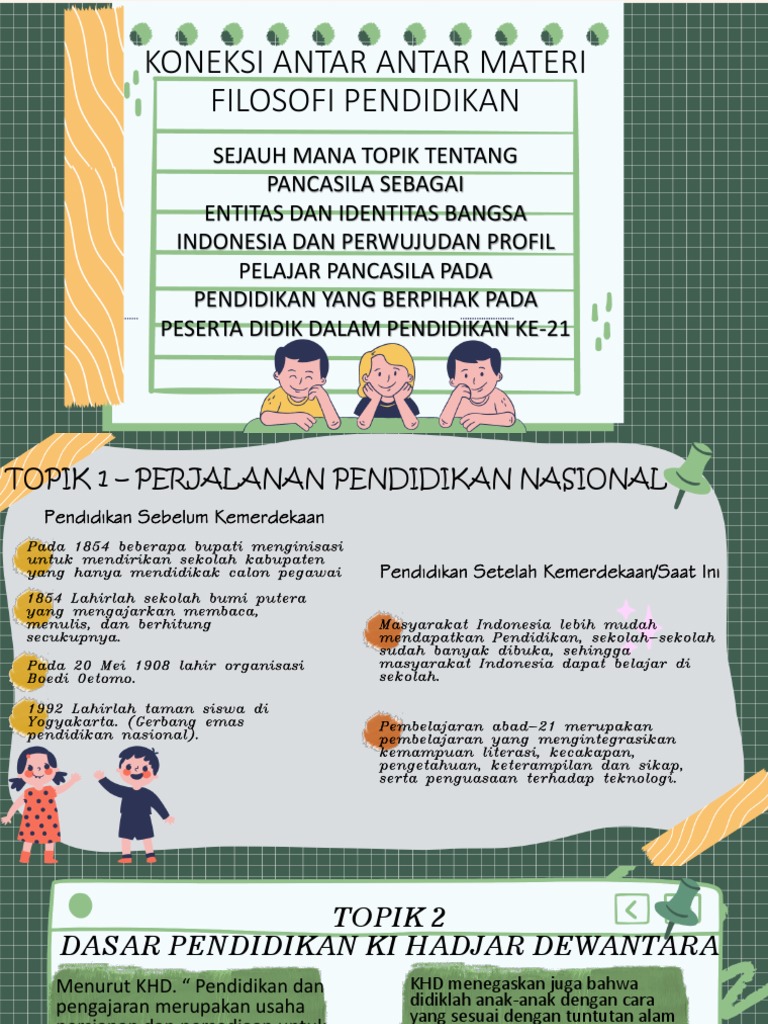koneksi antar materi topik 4 filosofi pendidikan | PDF