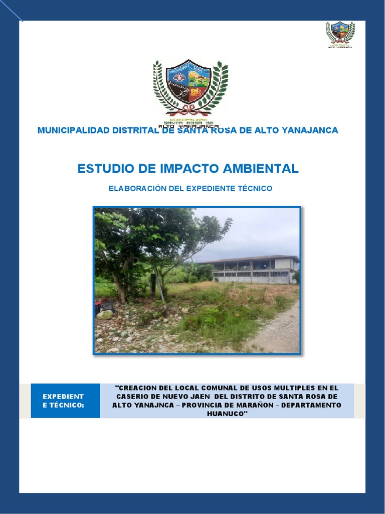 Estudio de Impacto Ambiental | PDF | Evaluación de impacto ambiental ...