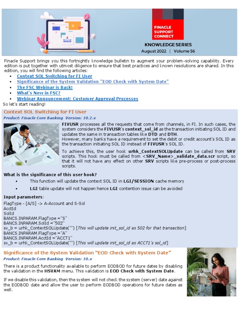 Finacle Support Connect - Edition 56 | PDF | Computing | Information Technology