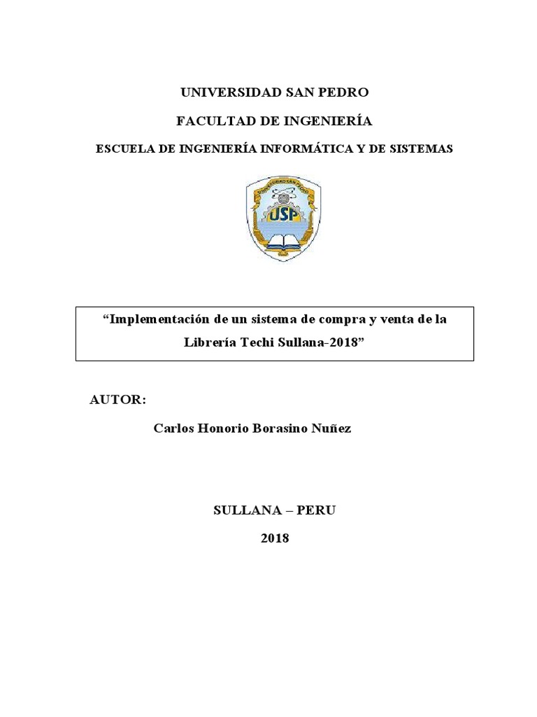 Implementación de Un Sistema de Compra y Venta de La Librería Techi ...