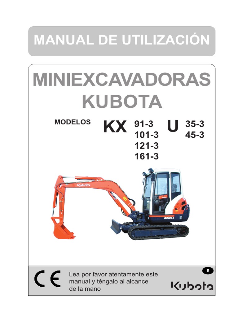 Manual Utilizacion KX161 KUBOTA | PDF | Science | Cantidad