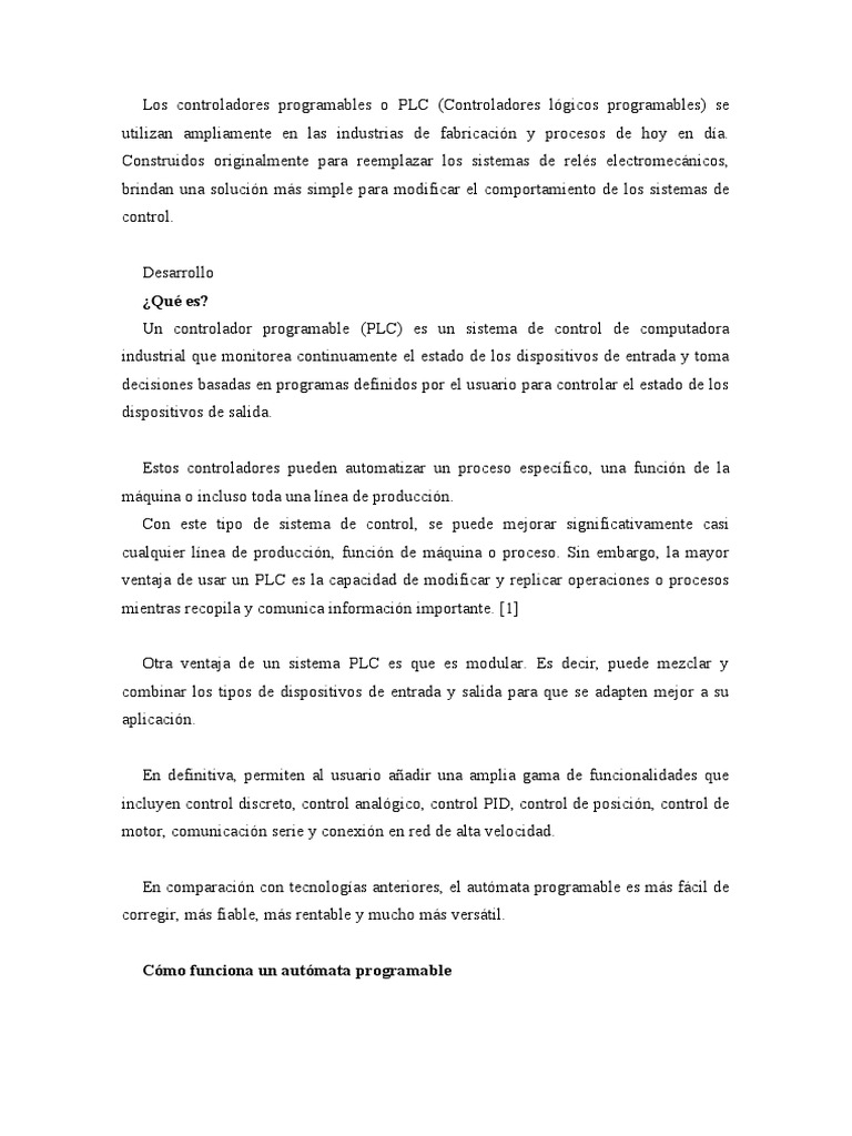Autómatas Programables 2 | PDF | Controlador lógico programable | Hardware de la computadora