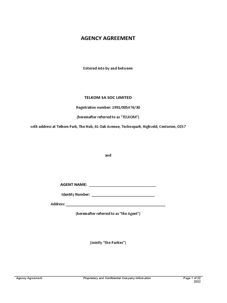 TM - Consumer Sales Agency Agreement Final Version - January 2022 | PDF ...