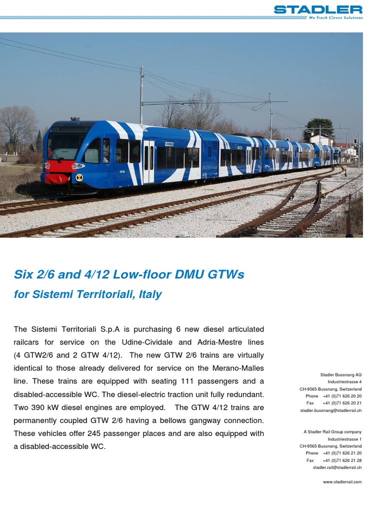 GTW Dmu ST e | PDF | Vehicles | Wheeled Vehicles GTW Dmu ST e | PDF | Vehicles | Wheeled Vehicles