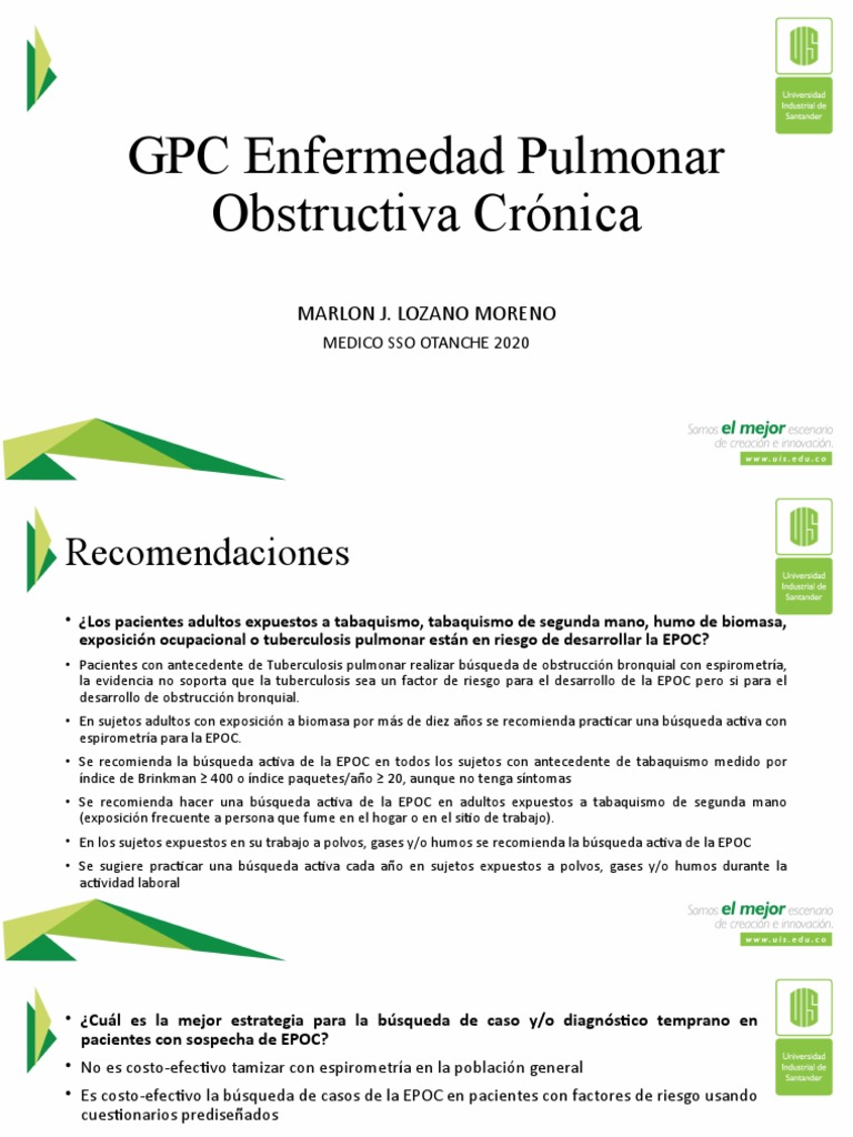 GPC Epoc | PDF | Enfermedad pulmonar obstructiva crónica | Diagnostico medico