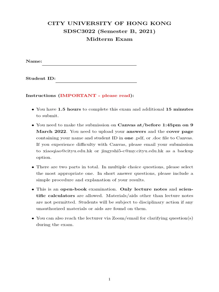Midterm 2 | PDF | Modern Portfolio Theory | Capital Asset Pricing Model