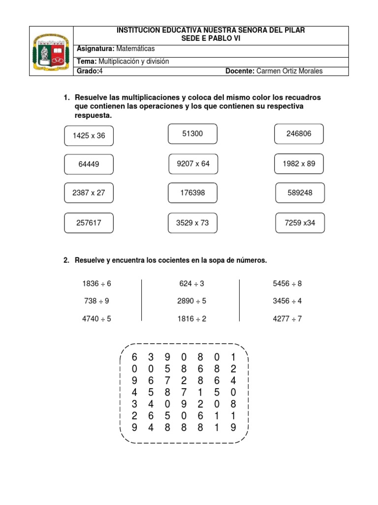 Matematicas 4º | PDF