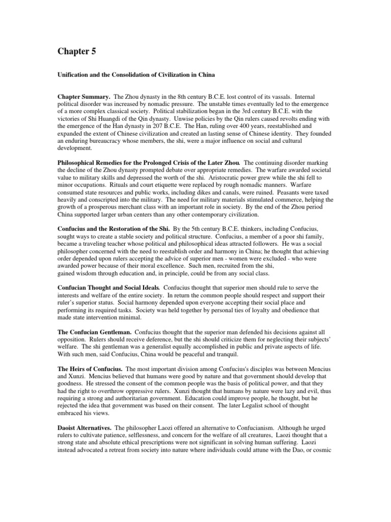 China's Classical Civilization | PDF | History Of China | Han Dynasty