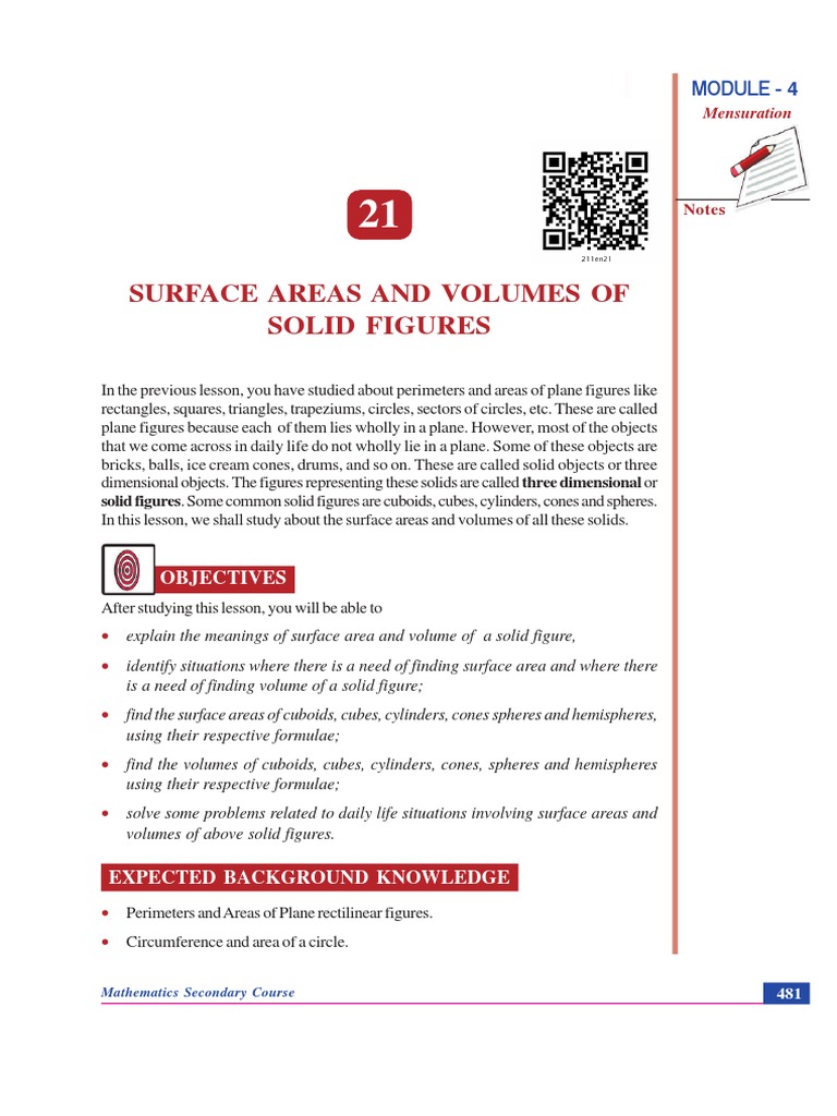 Chapter 21 | PDF | Sphere | Area