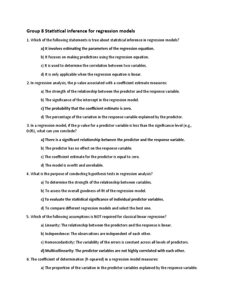 Biostatistics MCQ's | PDF | Regression Analysis | Errors And Residuals