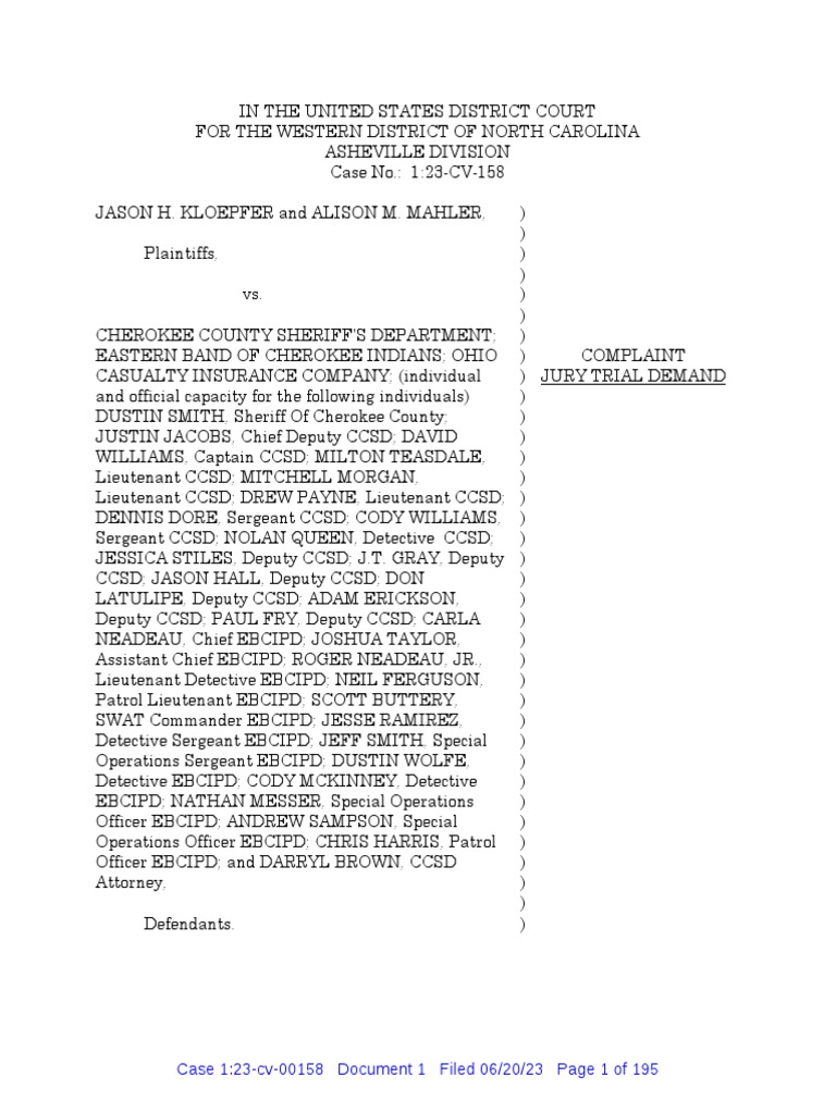 Kloepfer Lawsuit Documents Attempted Murder' of Unarmed Citizen by ...