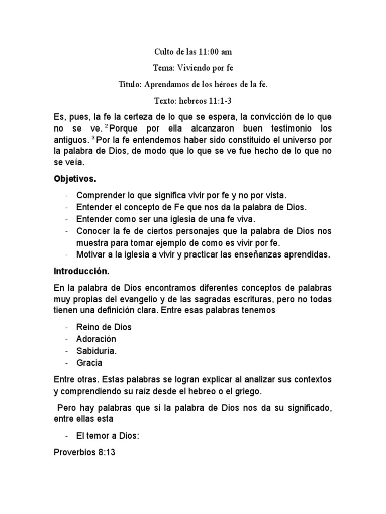 Héroes de la Fe en Acción | PDF | Fe | Biblia