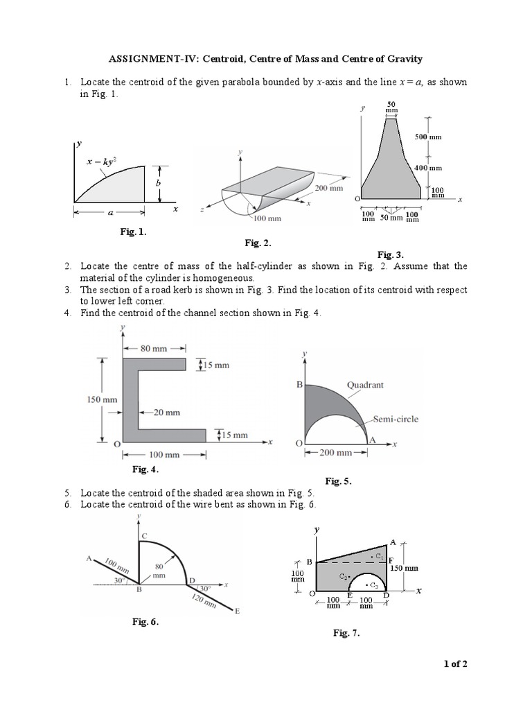 Assignment-IV-Centroid_CG | PDF