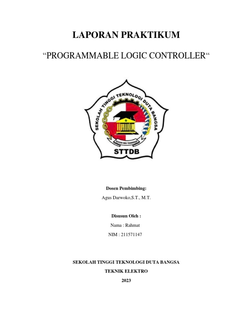 Laporan Praktikum Programmable Logic Control (PLC) | PDF