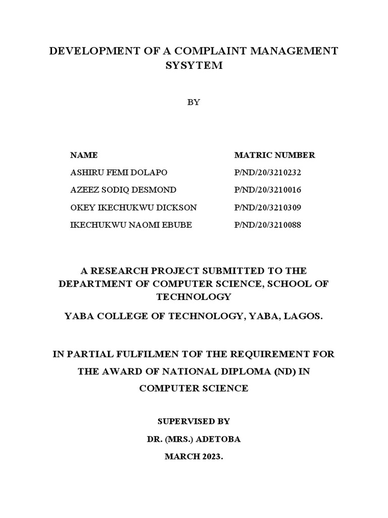 Student Complaint System Design | PDF | Computer Data Storage | Password