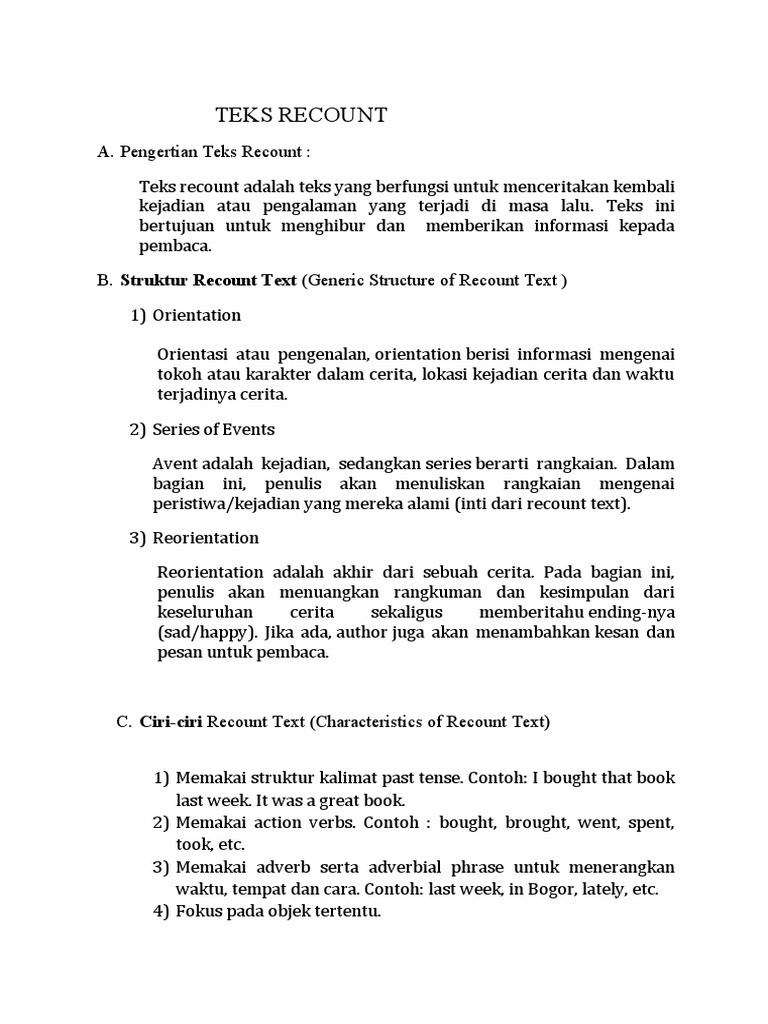 TEKS RECOUNT Dina | PDF