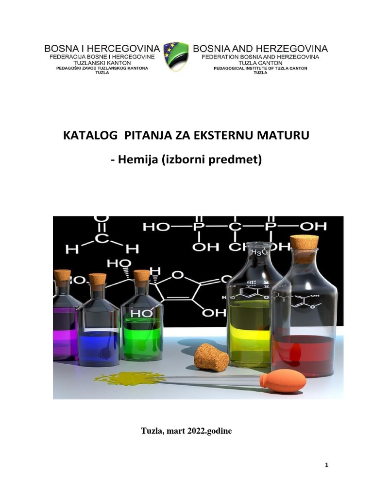 Pitanja Za Eksternu Maturu - Hemija 2022. Za PDF | PDF