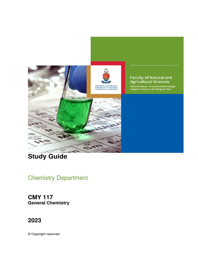 CMY 117 Study Guide | PDF | Lecture | Books