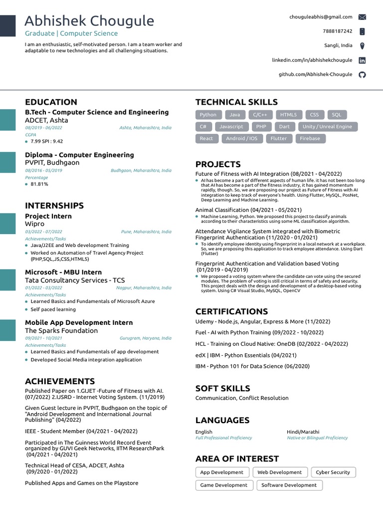 Abhishek Chougule | PDF | Artificial Intelligence | Intelligence (AI) & Semantics