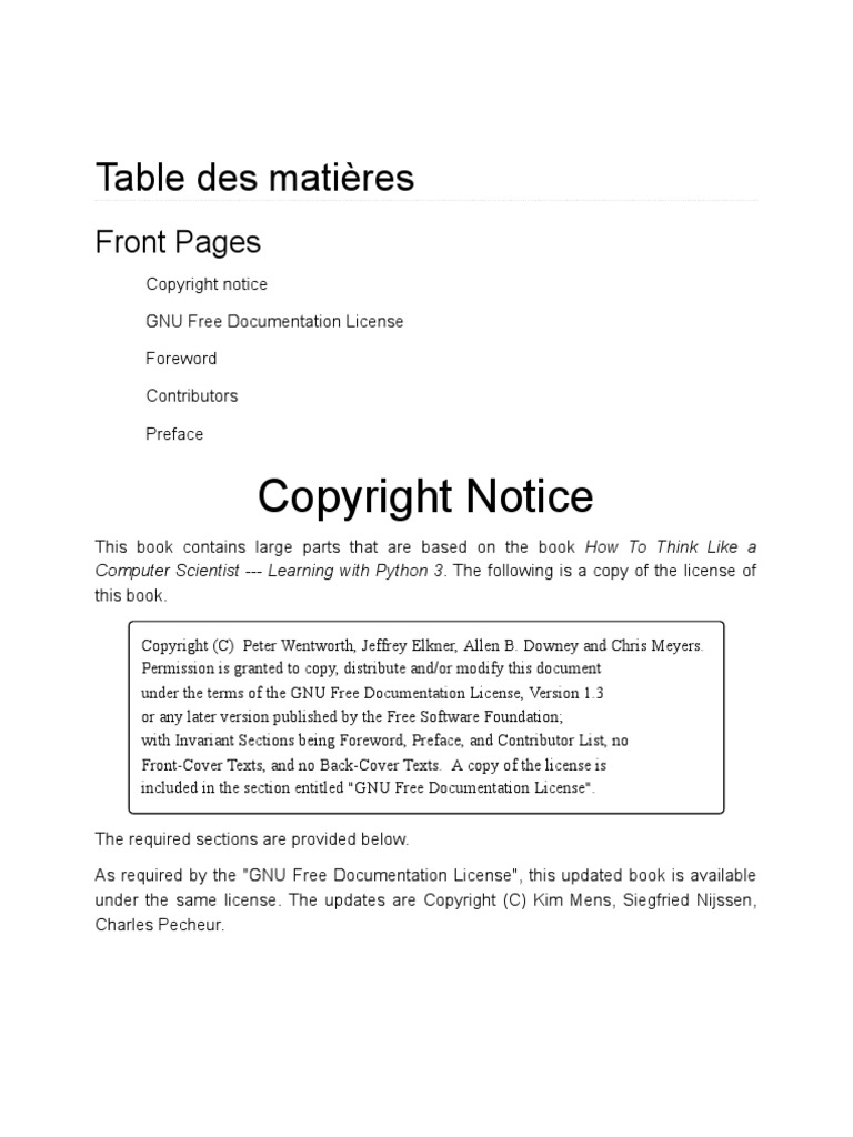 Syllabus Informatique | PDF | Variable (Computer Science) | Parameter ...