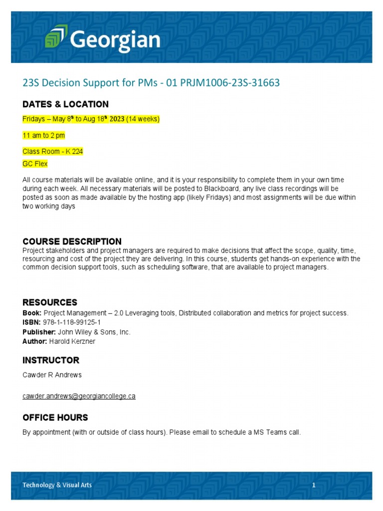 23S Decision Support for PMs - 01 PRJM1006-23S-31663(1) | PDF ...