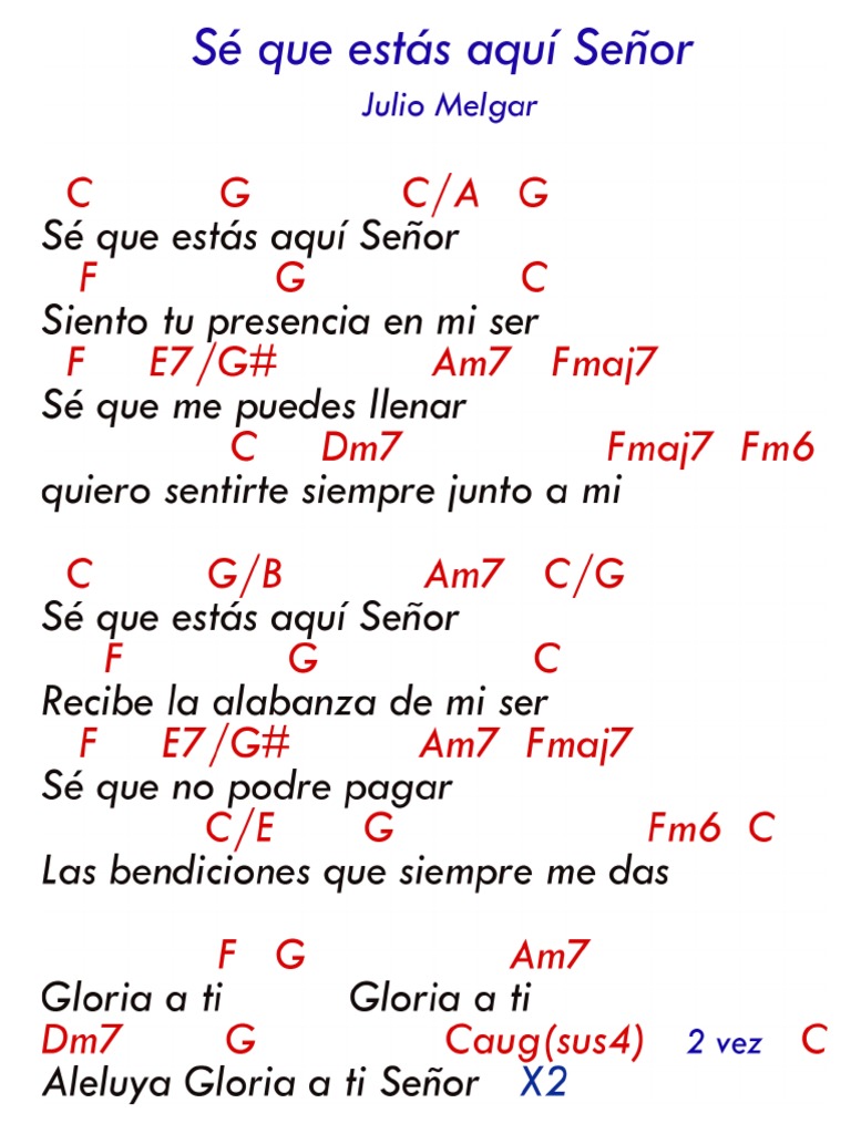 Se Que Estas Aqui Señor2 | PDF