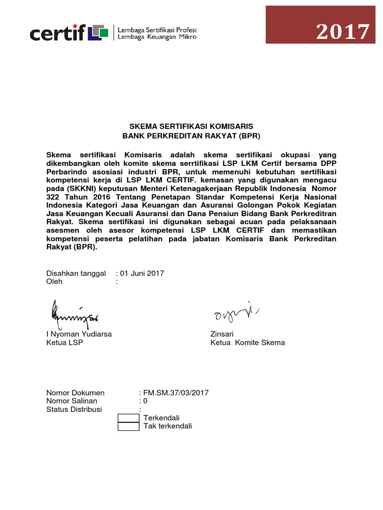 SS Komisaris BPR | PDF