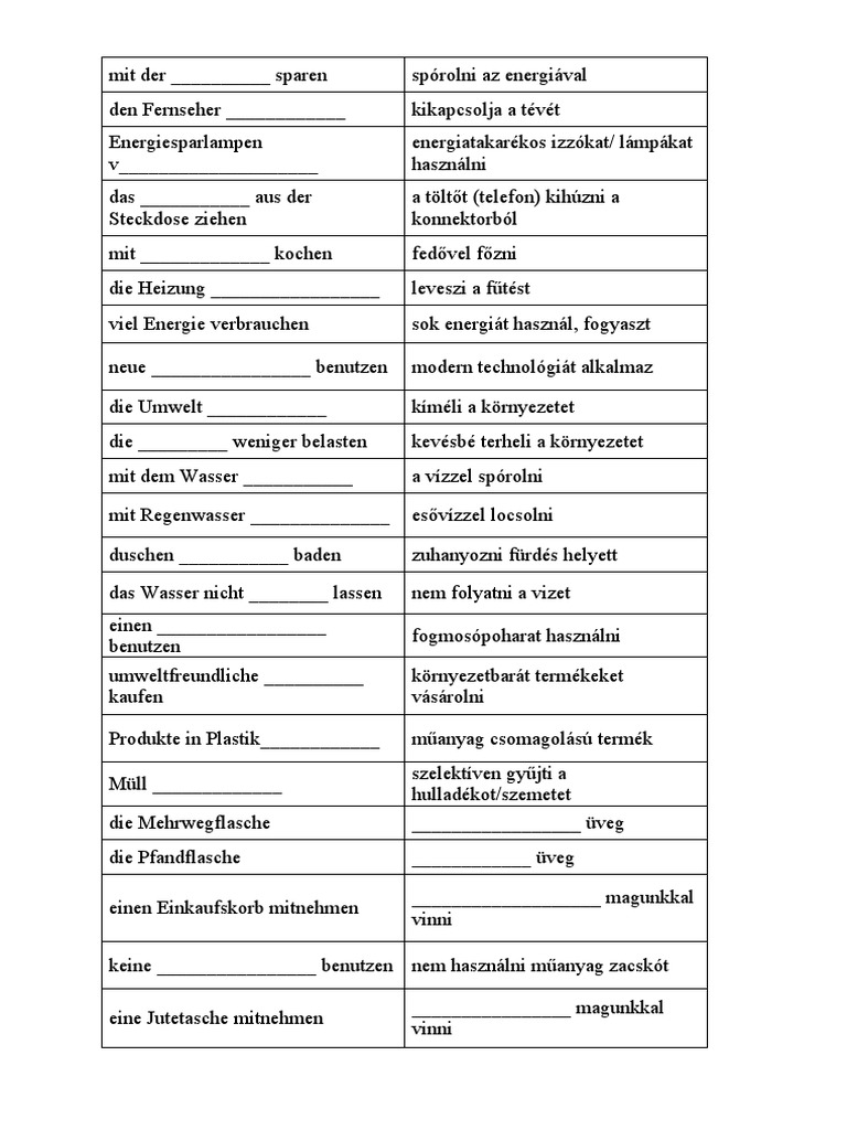 Wörter_Wendungen_zum_Umweltschutz | PDF