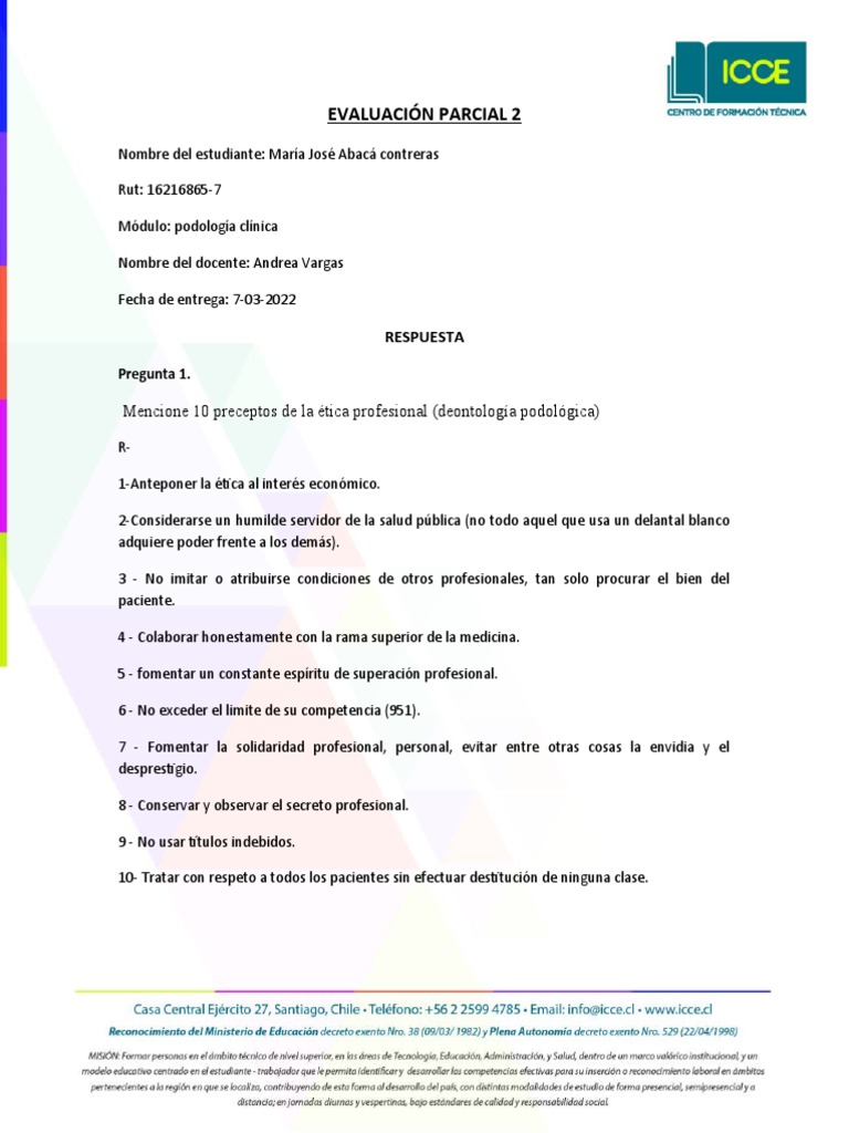 Evaluación Parcial 2 | PDF