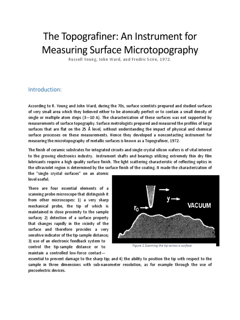 Topografiner: 1972 Surface Microtopography Tool | PDF ...