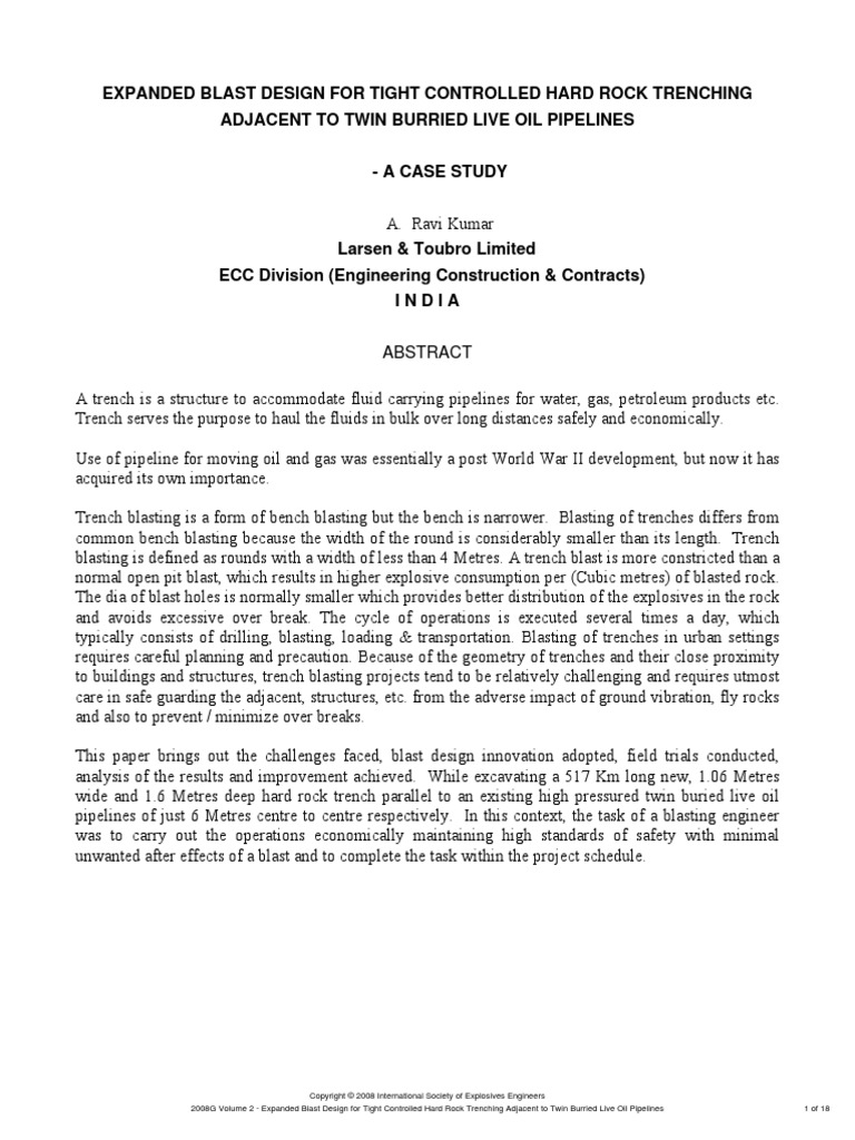 expanded-blast-design-for-tight-controlled-hard-rock-trenching-adjacent ...