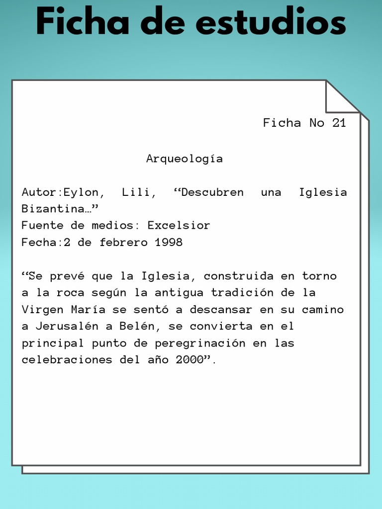 Ejemplos de Fichas de Estudio | PDF