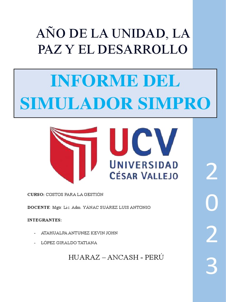 Informe Simpro | PDF | Producción y fabricación | Inventario