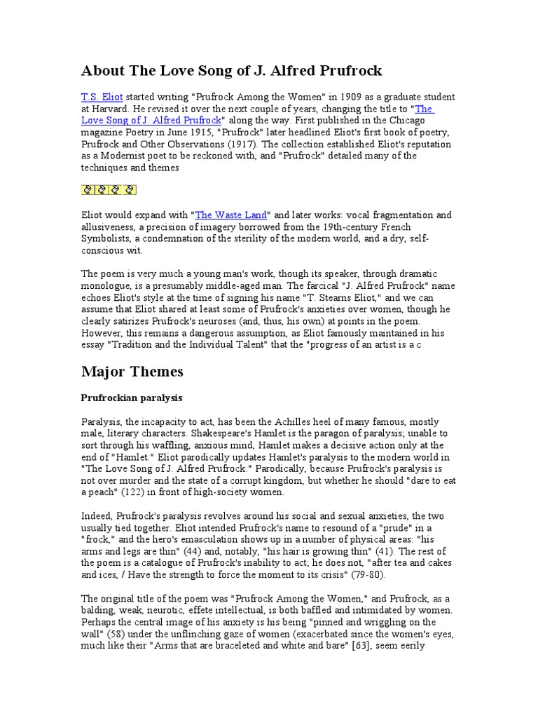 Love Song of J Alfred Prufrok | PDF | T. S. Eliot