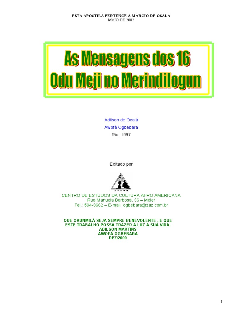 Mensagensdos 16 Meji | Download grátis PDF | Morte | Família