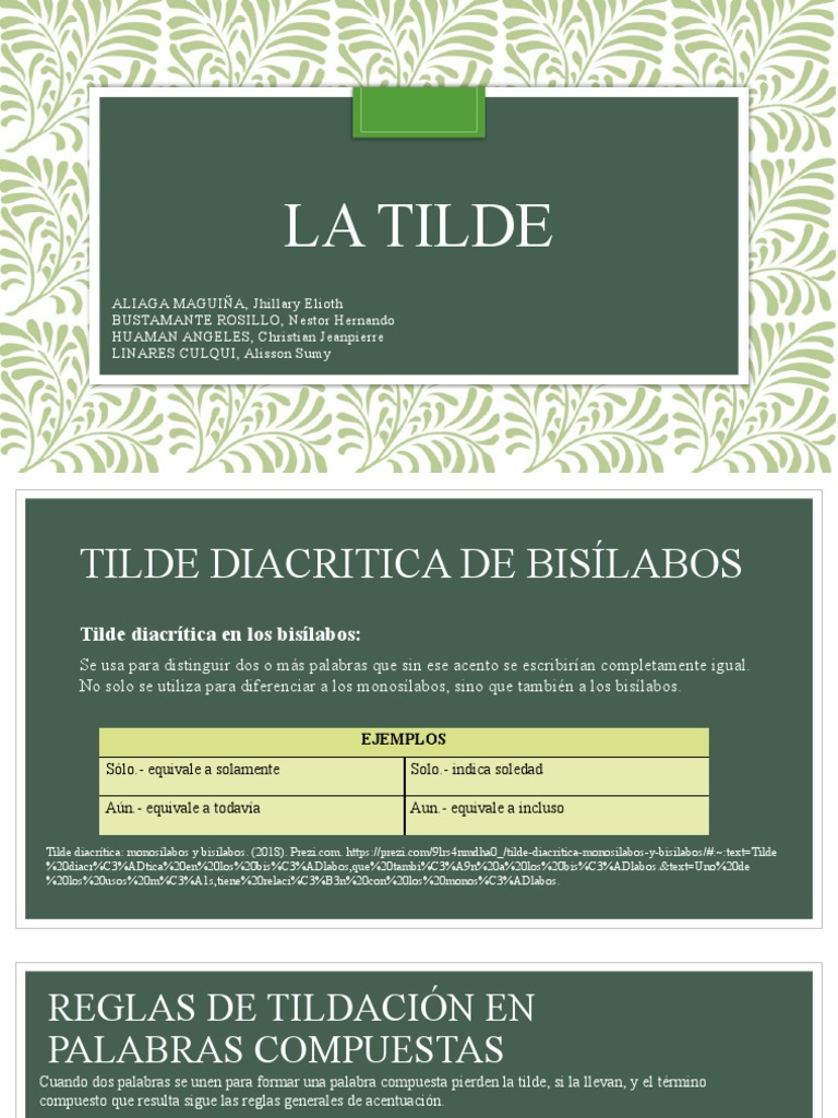 Reglas de Tildacion | PDF | Tipología Lingüística | Gramática