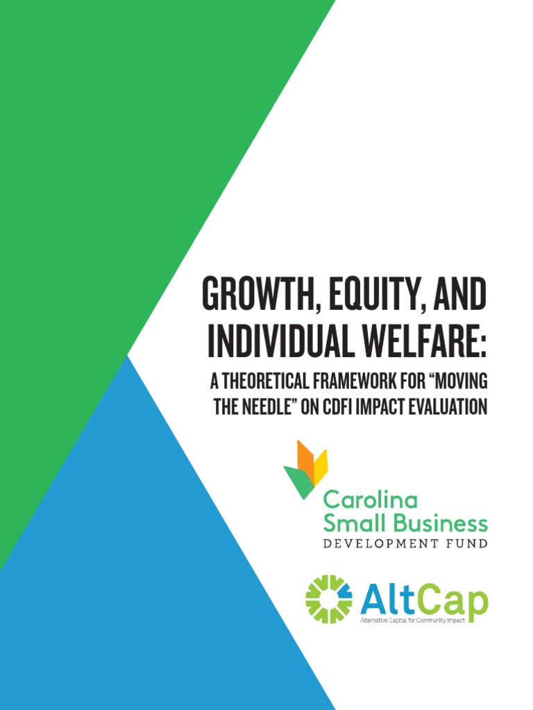 CDFI Impact Evaluation Framework | PDF | Economic Growth | Community Development Financial ...