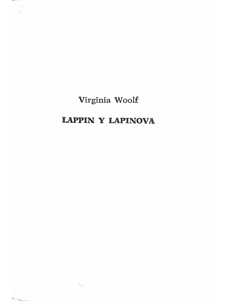 Lappin y Lapinova. Virginia Woolf | PDF Lappin y Lapinova. Virginia Woolf | PDF