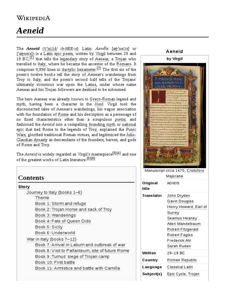 Aeneid | PDF | Aeneid | Aeneas