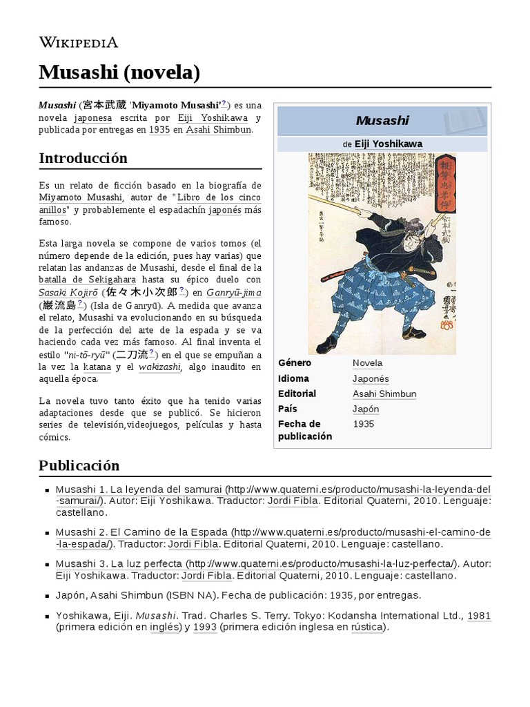 Musashi (Novela) | PDF