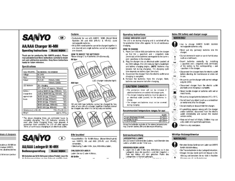 Sanyo NC MQN04 EN Small | PDF