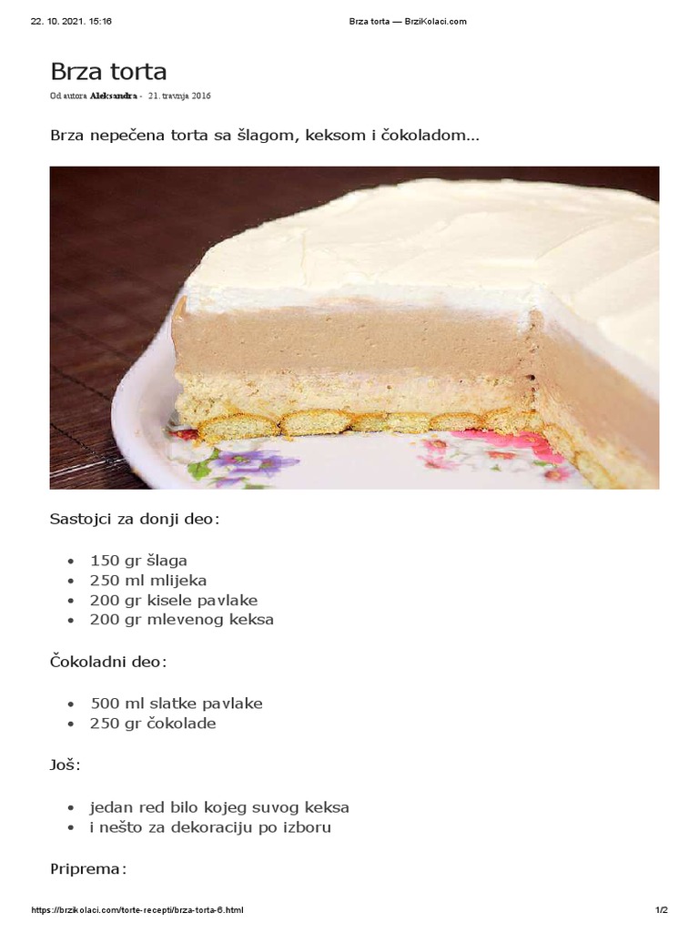 Brza Torta | PDF