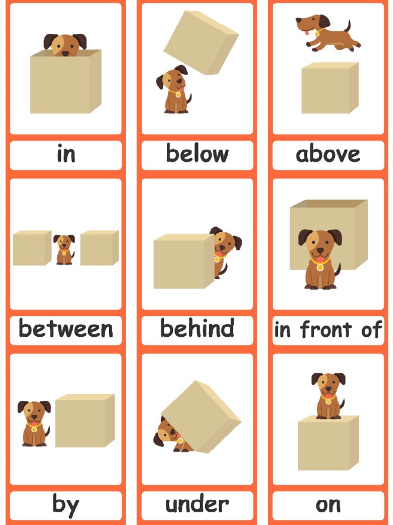 Preposition Flash Cards | PDF