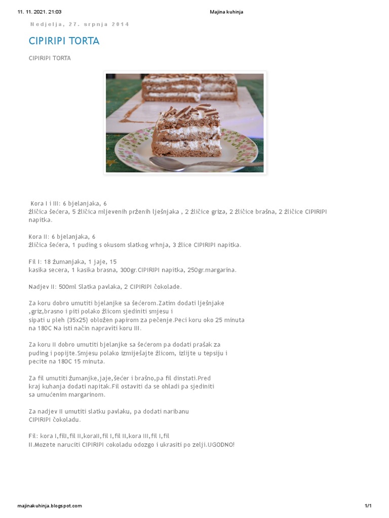 Cipiripi Torta | PDF