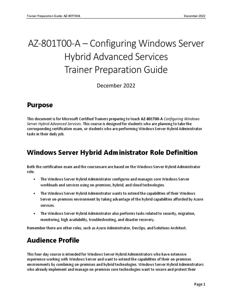 AZ 801T00A ENU TrainerPrepGuide | PDF | Cloud Computing | Microsoft Windows